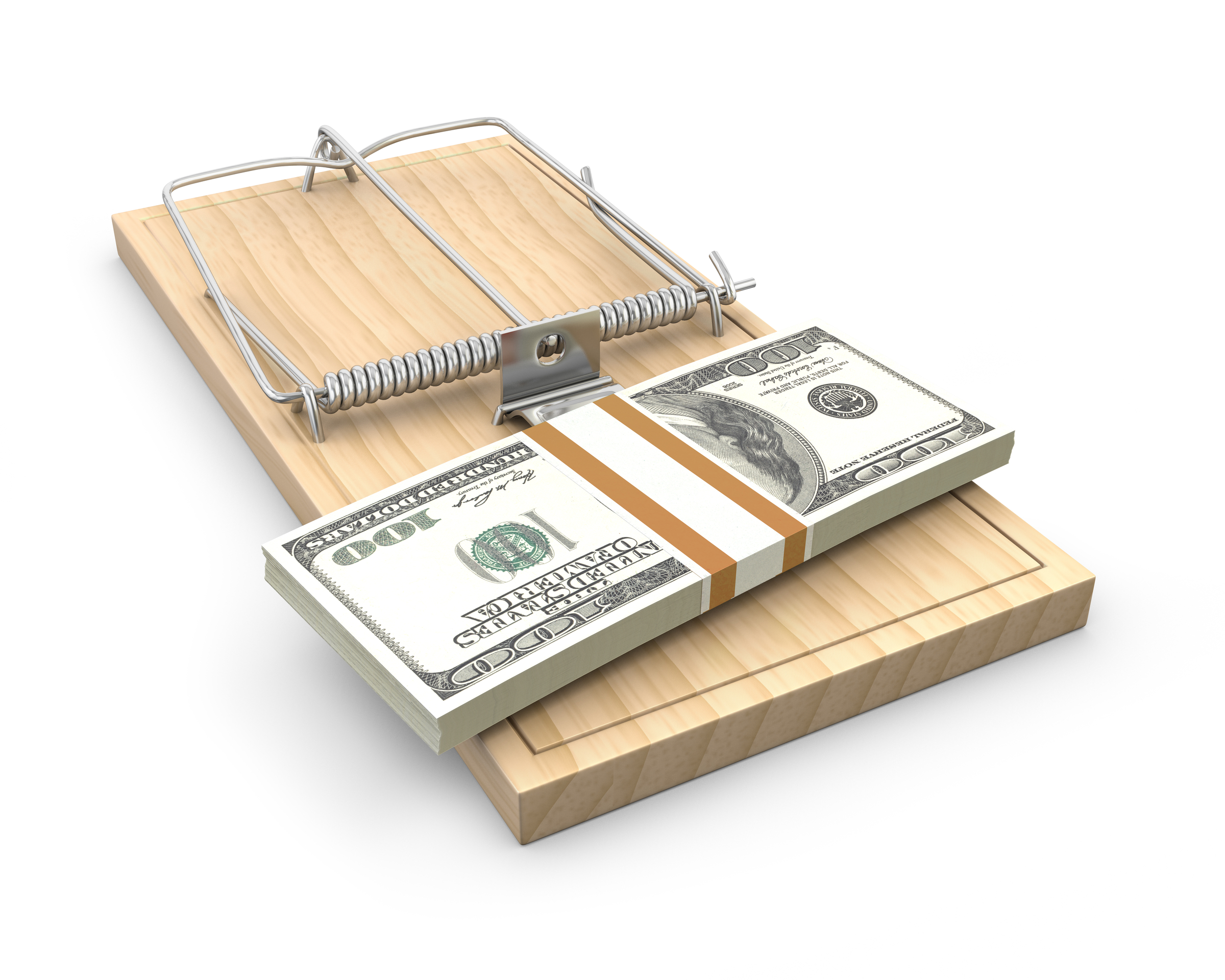 Pack of dollars on a mouse trap | blog.firstffcu.com